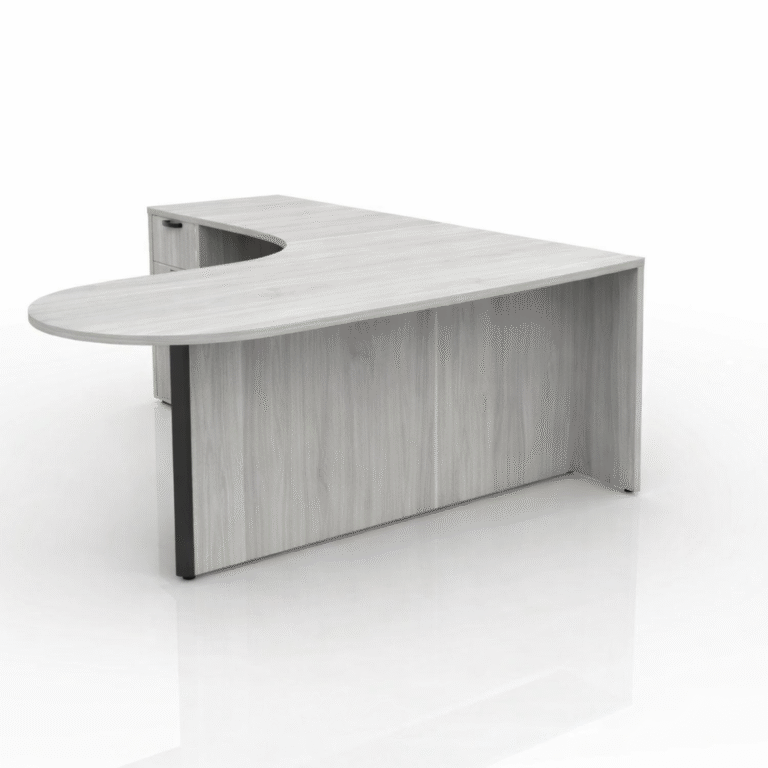 Classic L Shape Bullet Desk with Soft Corner (Multiple Sizes and ...