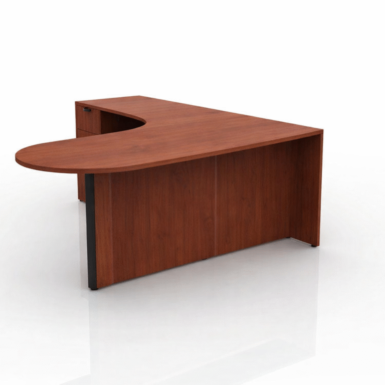 Classic L Shape Bullet Desk with Soft Corner (Multiple Sizes and ...