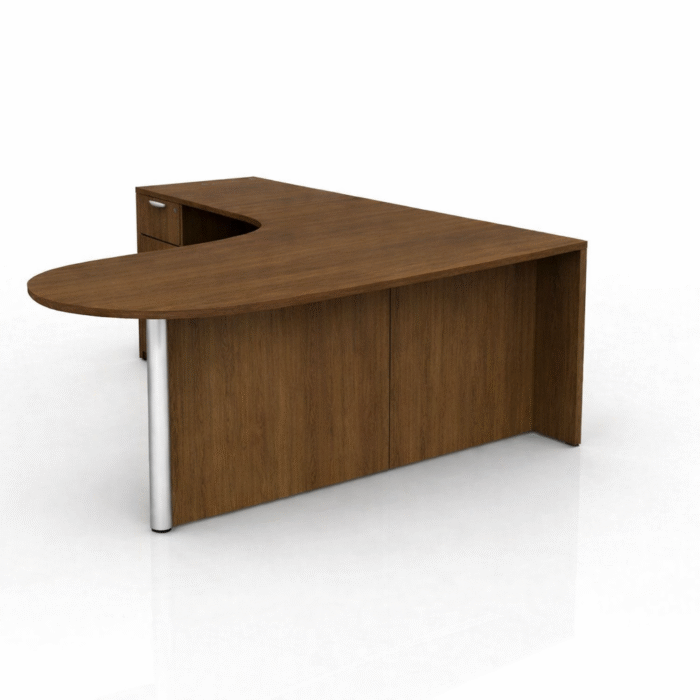 Classic L Shape Bullet Desk with Soft Corner (Multiple Sizes and ...