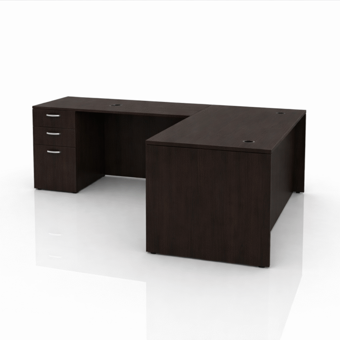 Classic L Shape Desk with Soft Corner - Workplace Partners | Office ...